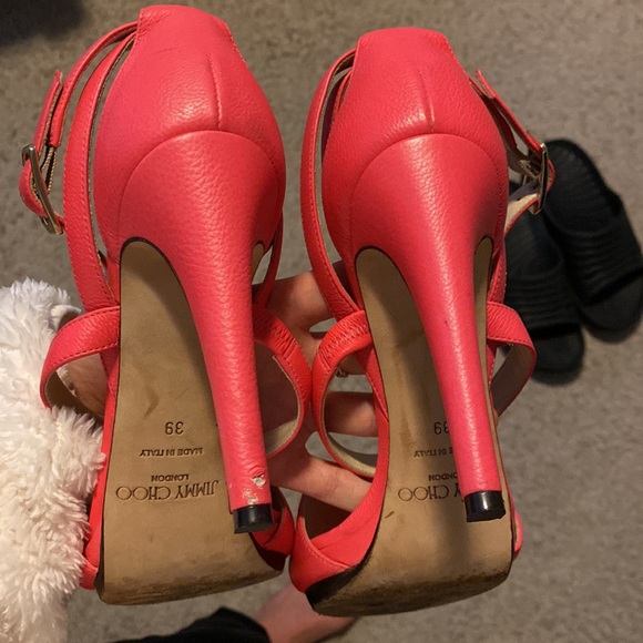 Jimmy Choo | Shoes | Jimmy Choo Hot Pink Platform Sandal | Poshmark